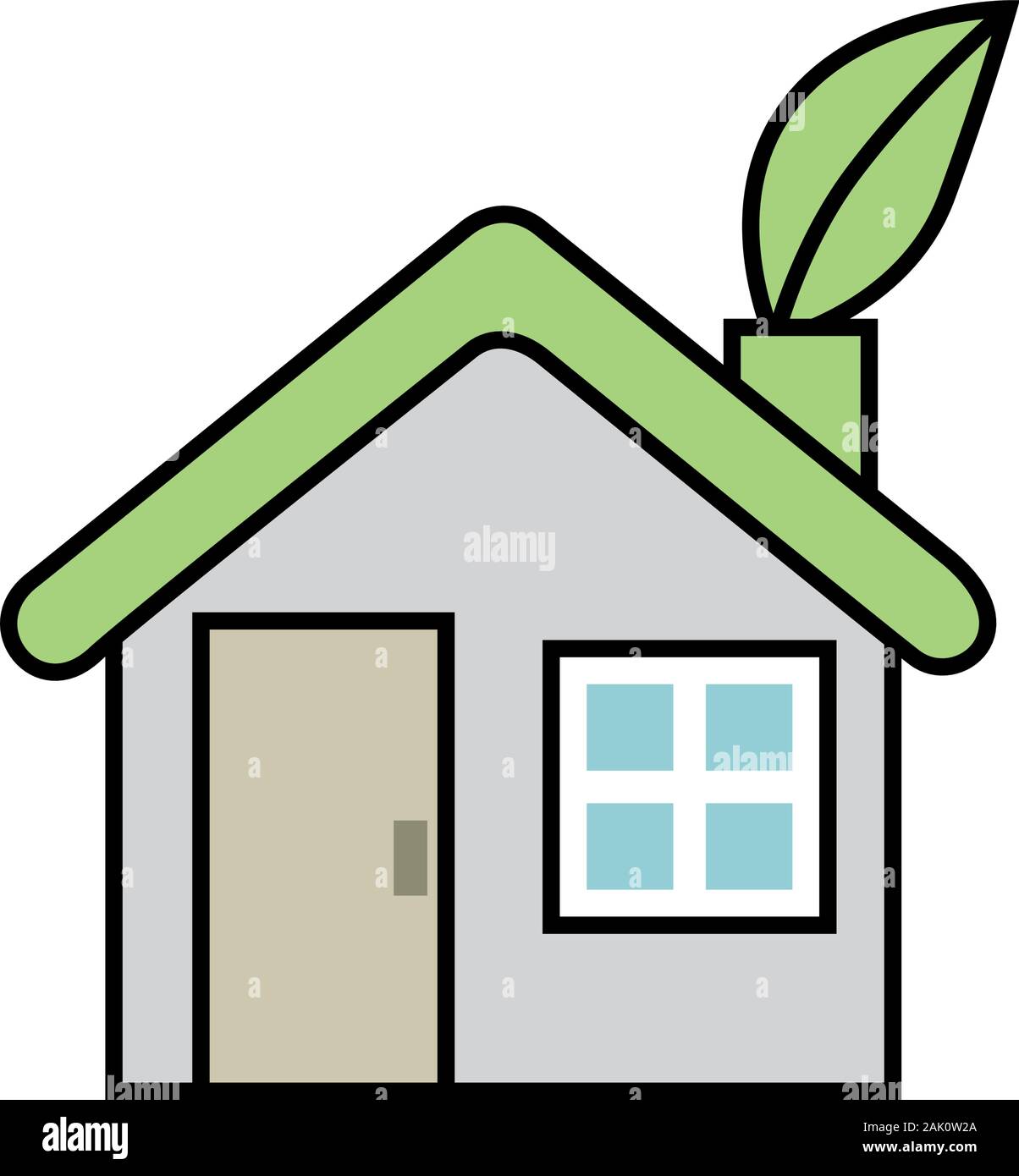 friendly house facade ecology icon Stock Vector Image & Art - Alamy