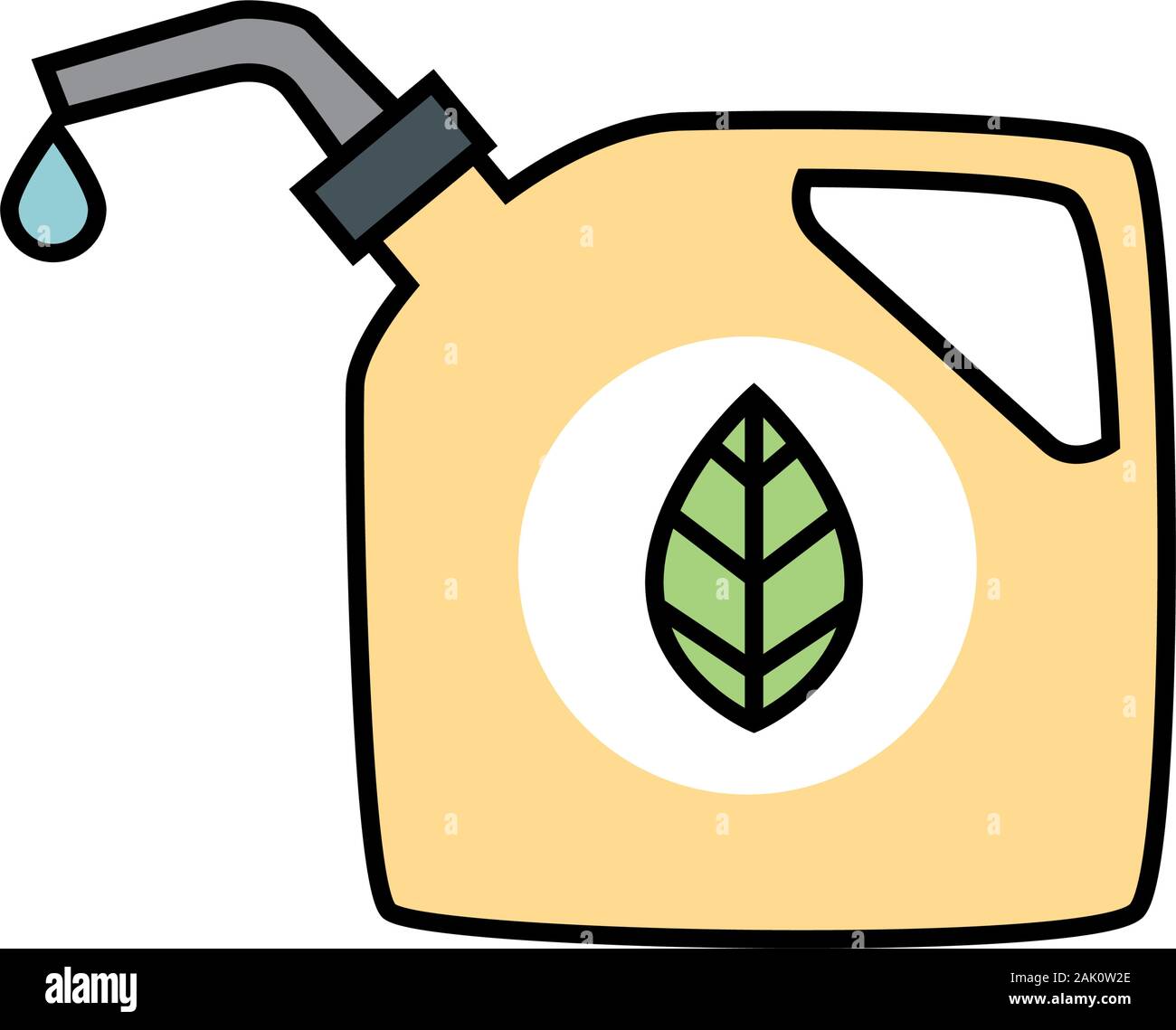 fuel jar with leaf ecology icon Stock Vector Image & Art - Alamy