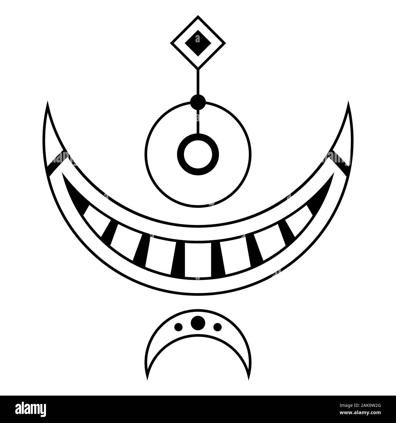 Abstract geometric symbol. Sacred geometry sign with geometric shapes ...