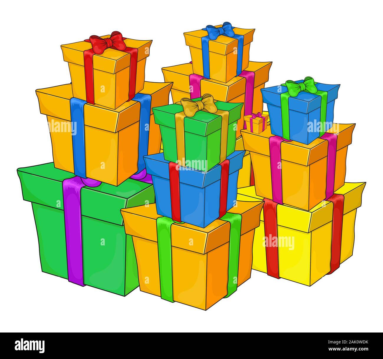 Box pile Stock Vector Images - Alamy