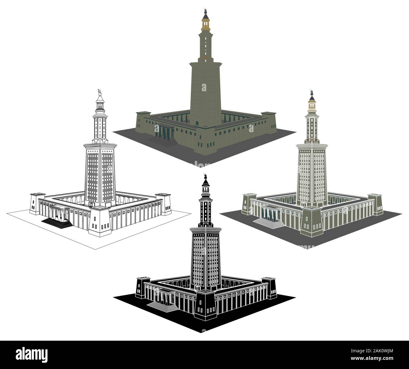 Alexandria egypt skyline Stock Vector Images - Alamy