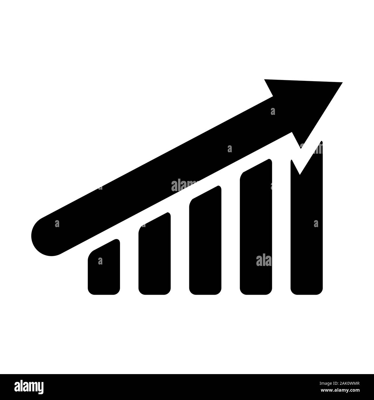 Business growth icon linear Black and White Stock Photos & Images - Alamy