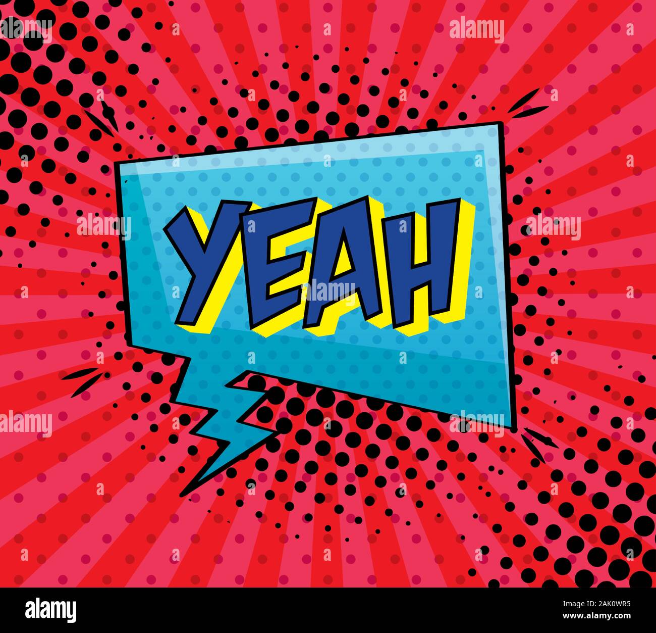 yeah expression sign pop art style Stock Vector Image & Art - Alamy