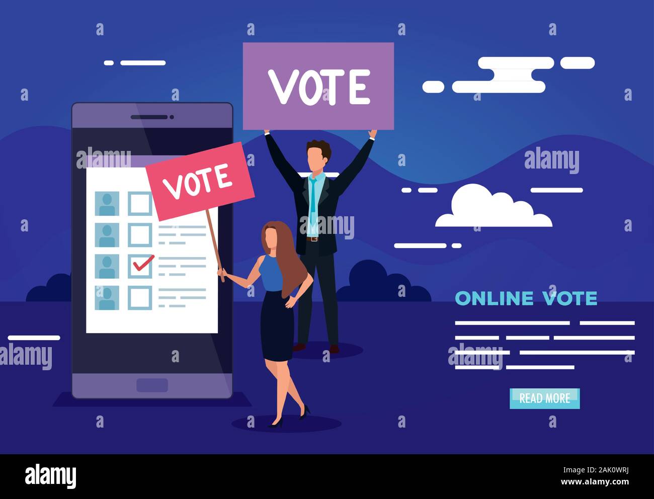 Woman vote poster Stock Vector Images - Alamy