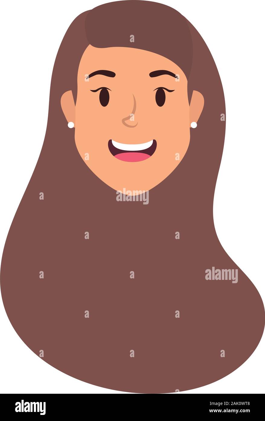 cute young woman head avatar character Stock Vector Image & Art - Alamy