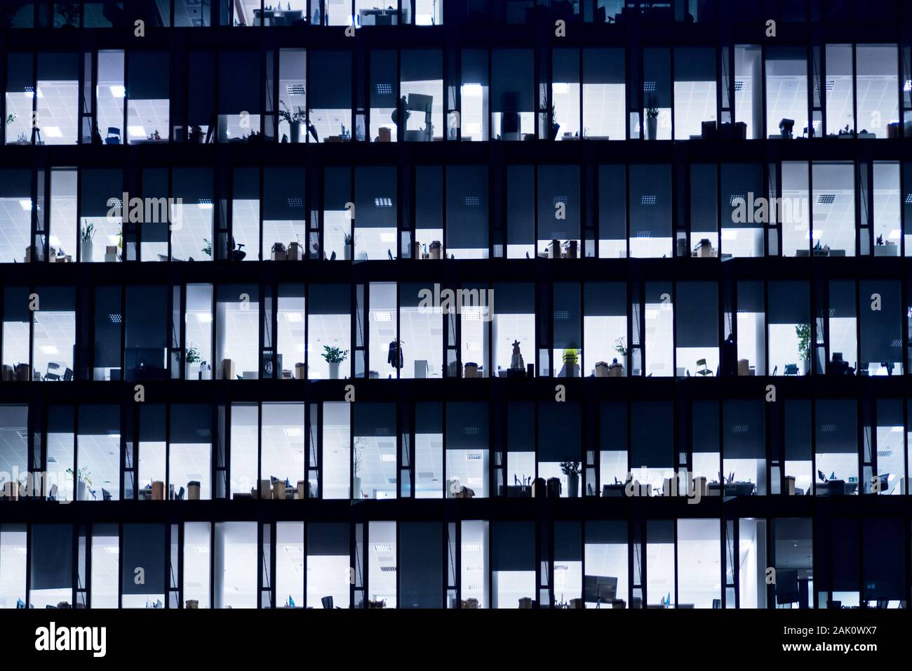 Glass Facade Texture Night
