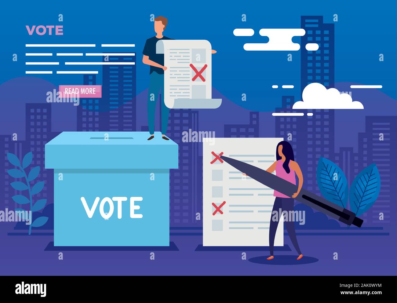Woman vote poster Stock Vector Images - Alamy