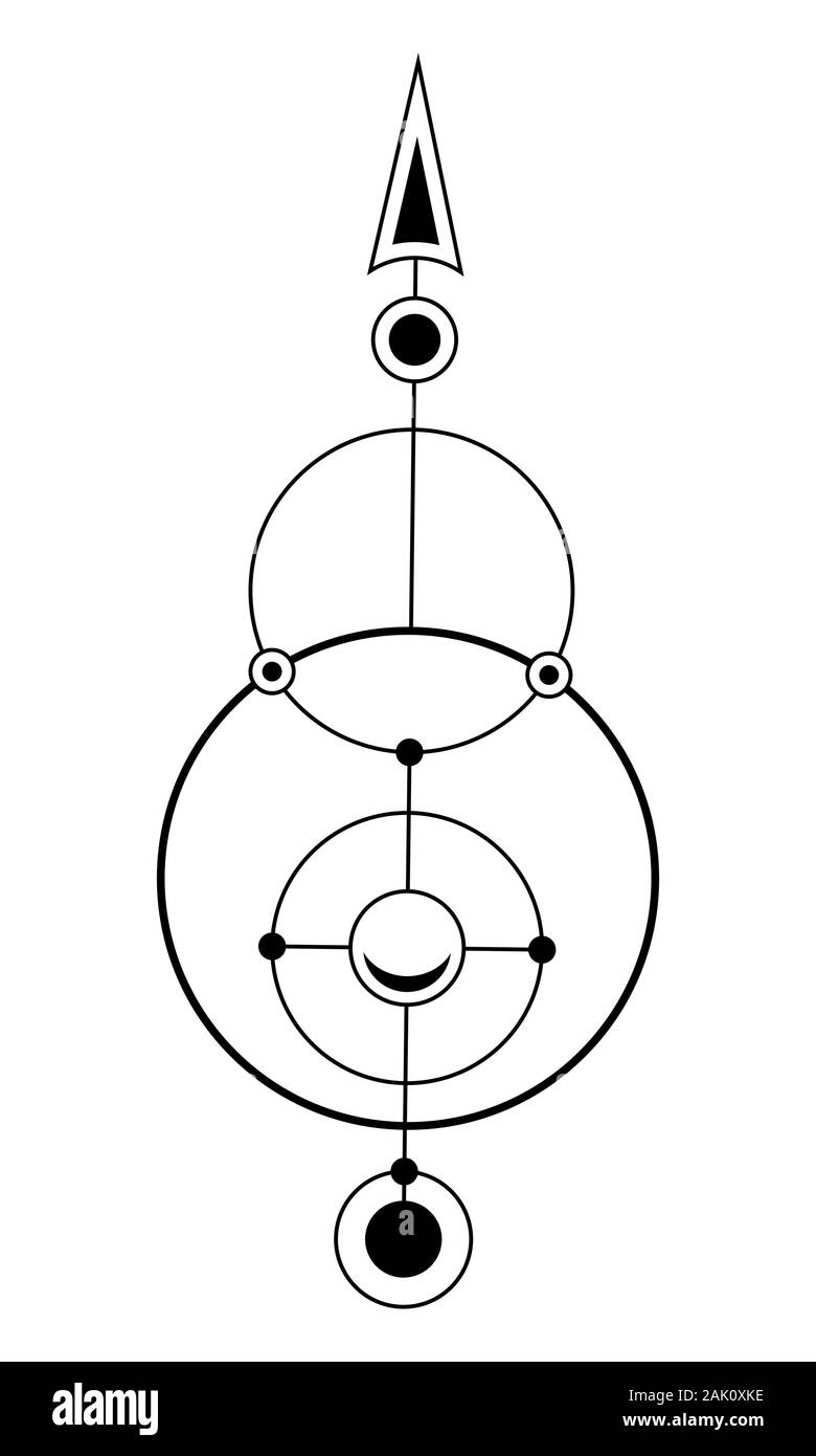 Abstract geometric symbol. Sacred geometry sign with geometric shapes ...