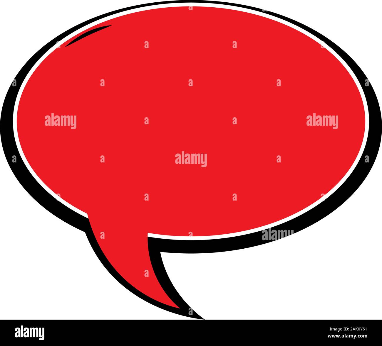 speech bubble red color pop art style Stock Vector Image & Art - Alamy