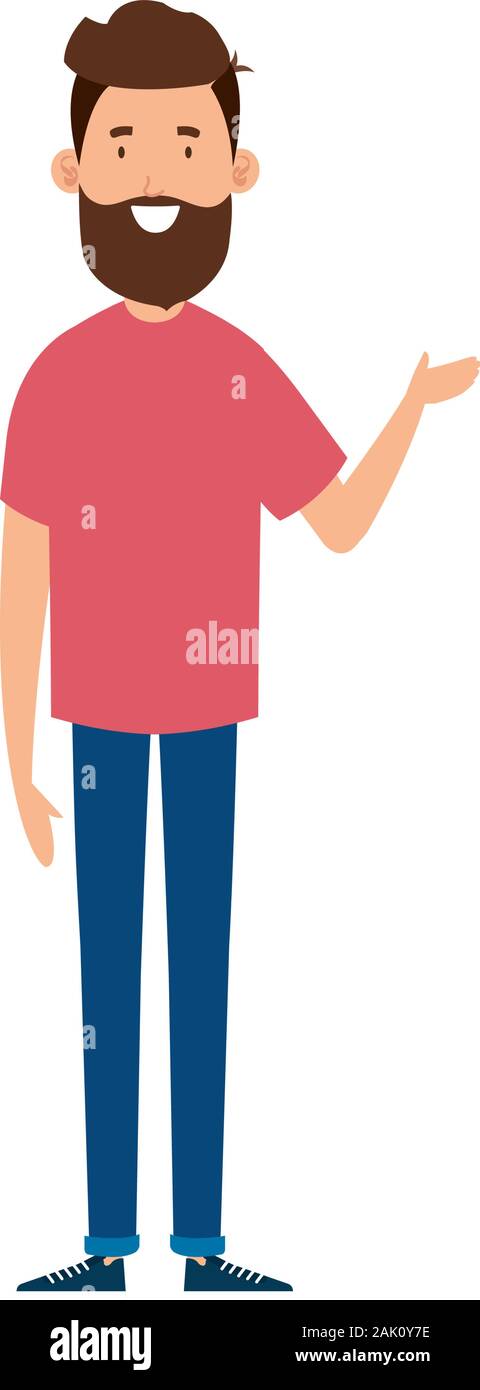 Man beard avatar simple hi-res stock photography and images - Alamy