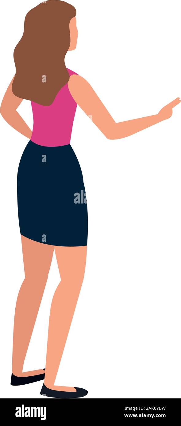 Back beautiful woman avatar hi-res stock photography and images - Alamy