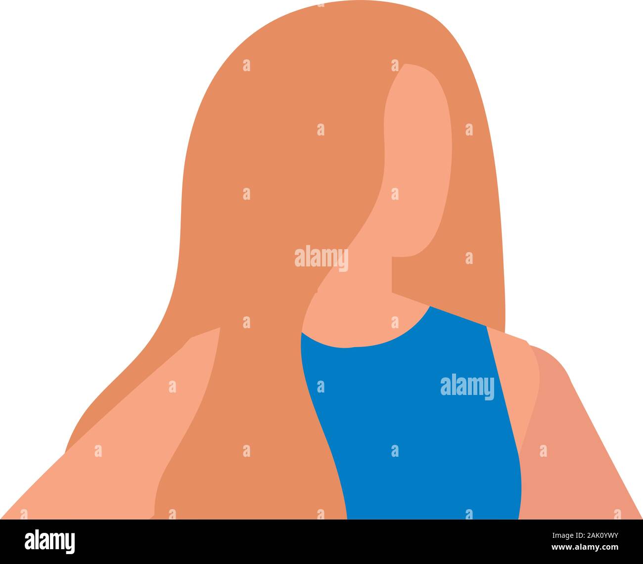 beautiful woman with blonde hair character icon Stock Vector Image ...
