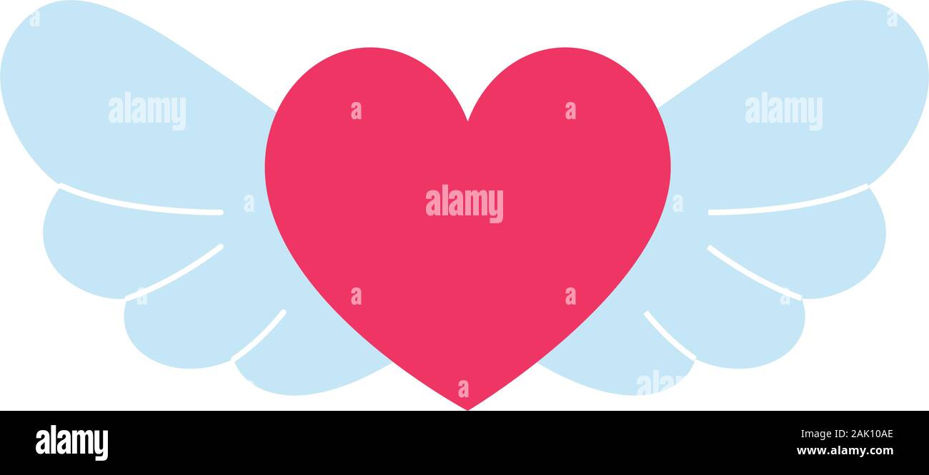 heart with wings pop art style icon Stock Vector Image & Art - Alamy