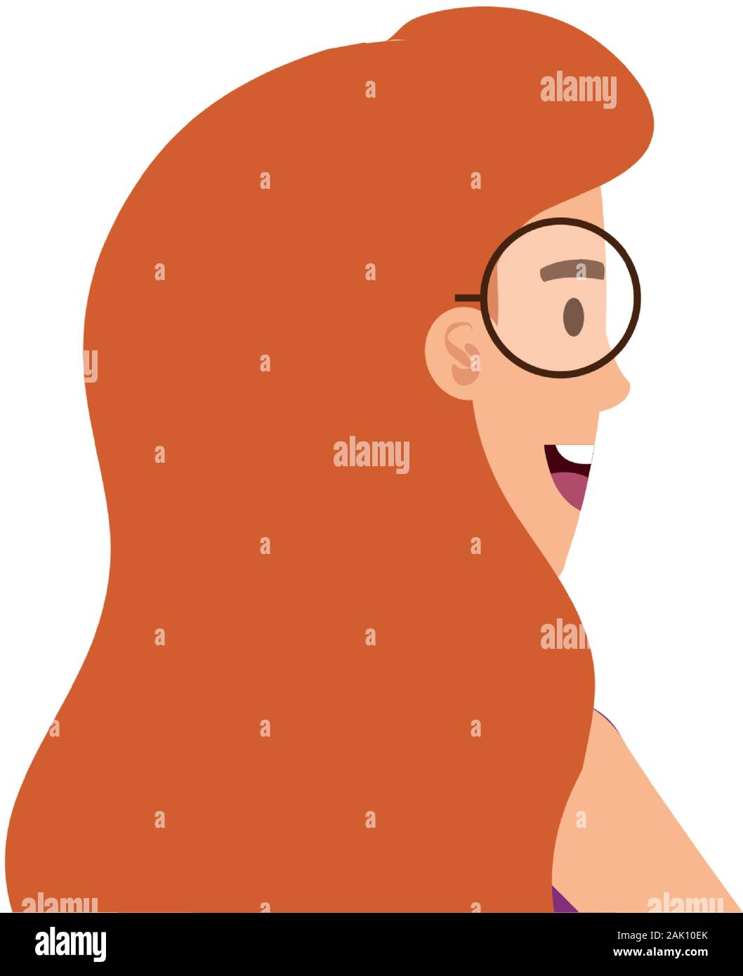 Woman red hair back Stock Vector Images - Alamy