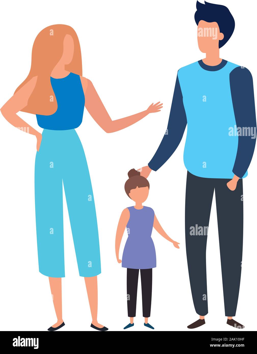 parents with daughter avatar characters Stock Vector Image & Art - Alamy