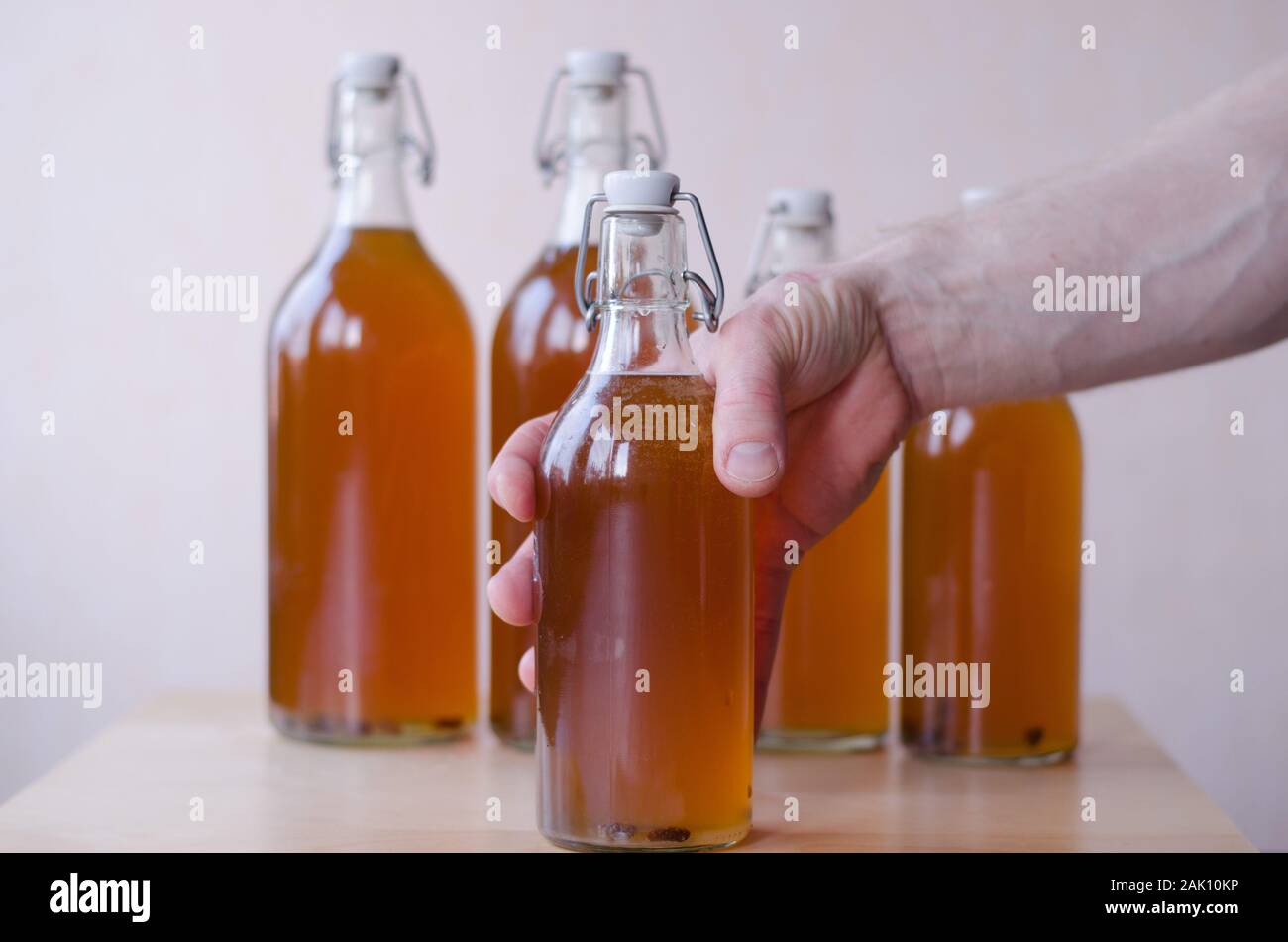Couple of bottles of the traditional finnish beverage Sima Stock Photo ...