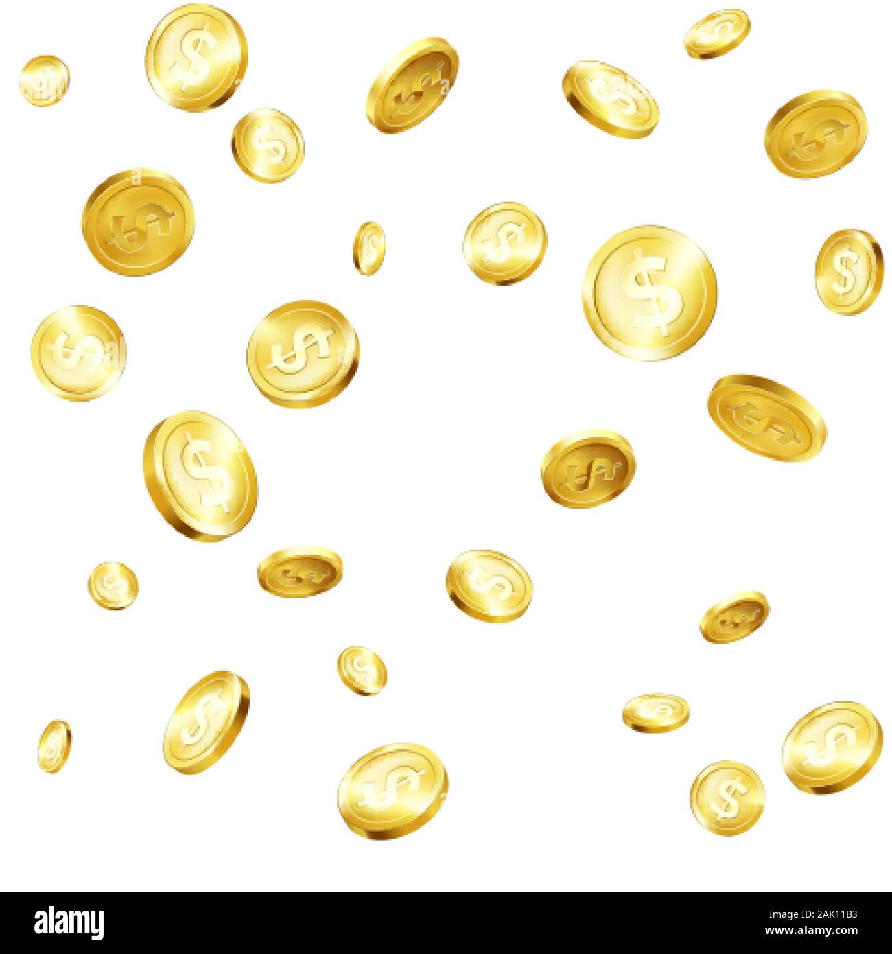 Gold rain illustration Stock Vector Images - Alamy