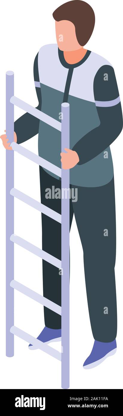 3d cartoon man on ladder hi-res stock photography and images - Alamy