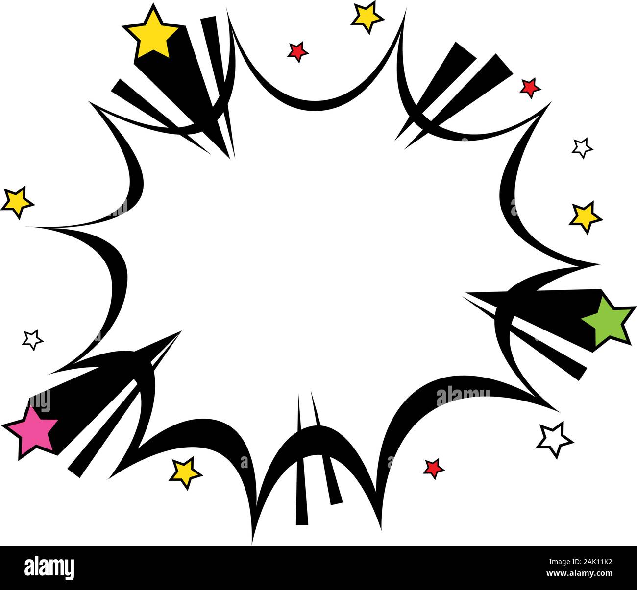 explosion with stars pop art style icon Stock Vector Image & Art - Alamy