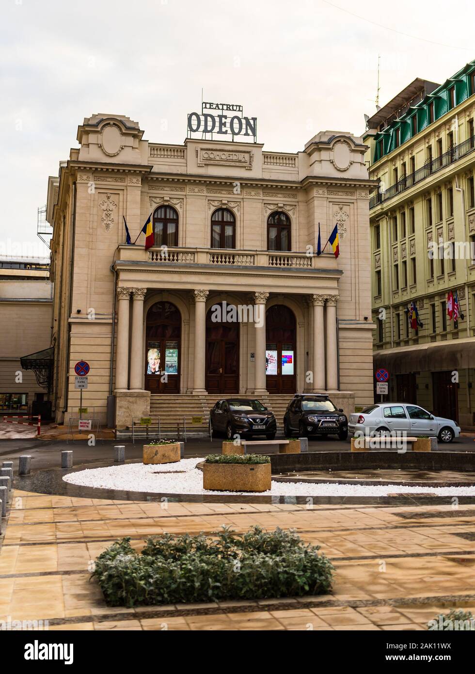 Odeon Theatre building in old town Bucharest, Romania, 2020 Stock Photo ...
