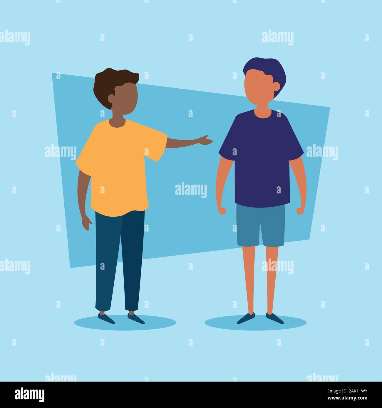 cute couple kids avatar characters Stock Vector Image & Art - Alamy