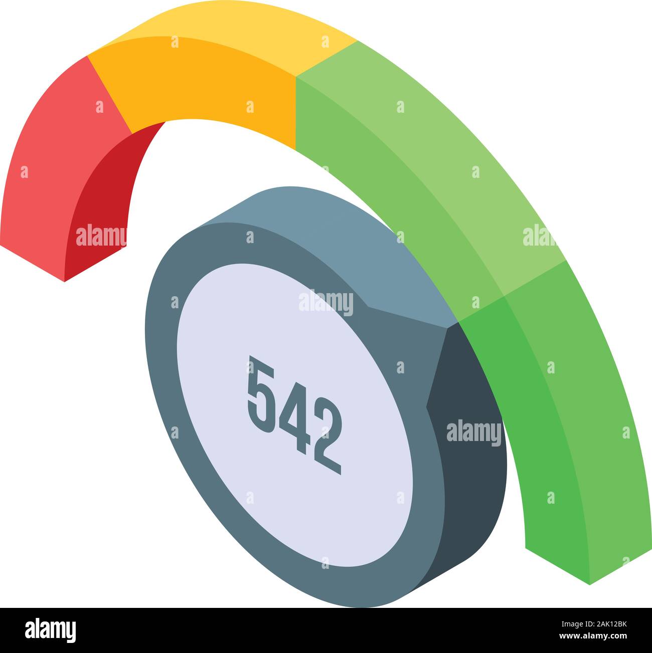 Credit score icon isometric Stock Vector Images - Alamy