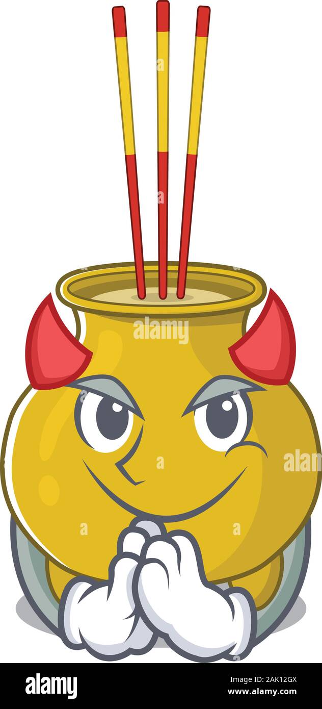 Devil chinese incense Cartoon in character design Stock Vector Image ...