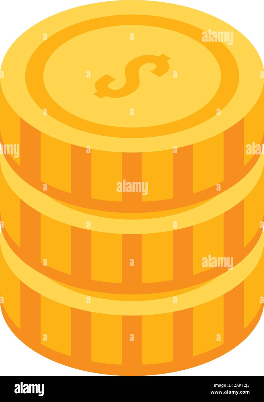 Coins stack icon, isometric style Stock Vector Image & Art - Alamy