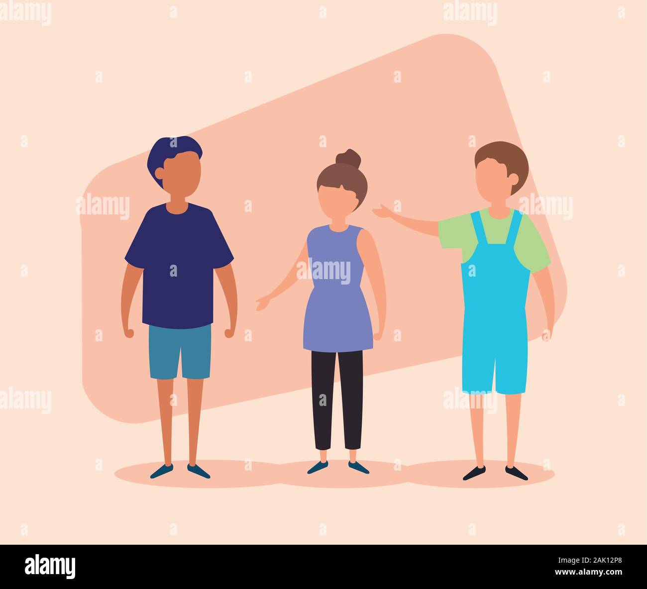 group of cute kids characters Stock Vector Image & Art - Alamy