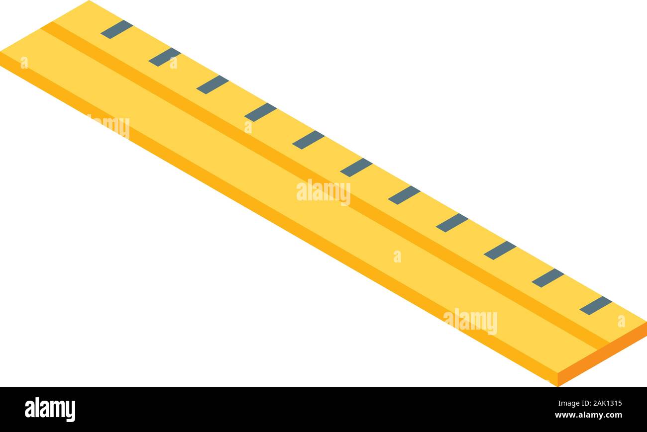 Wood ruler icon, isometric style Stock Vector Image & Art - Alamy
