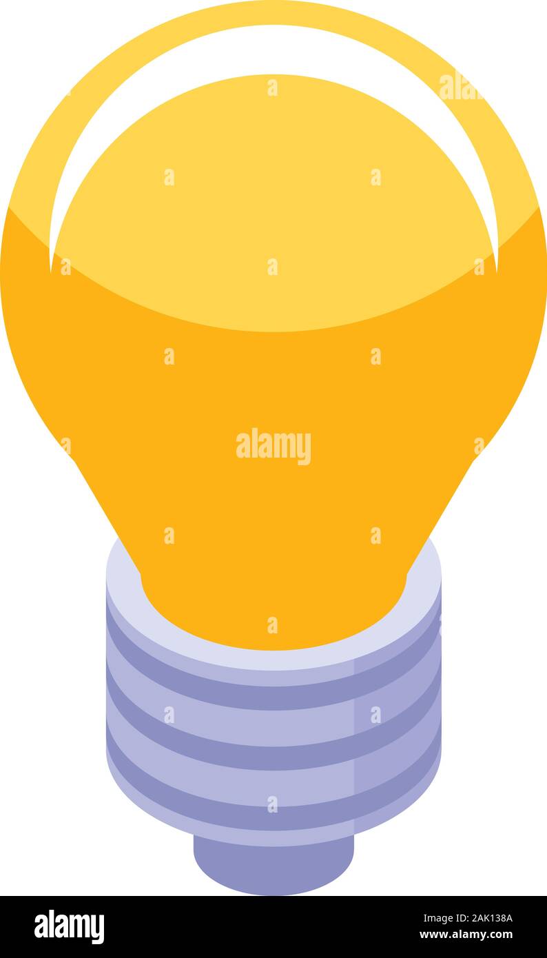 Light bulb icon, isometric style Stock Vector Image & Art - Alamy