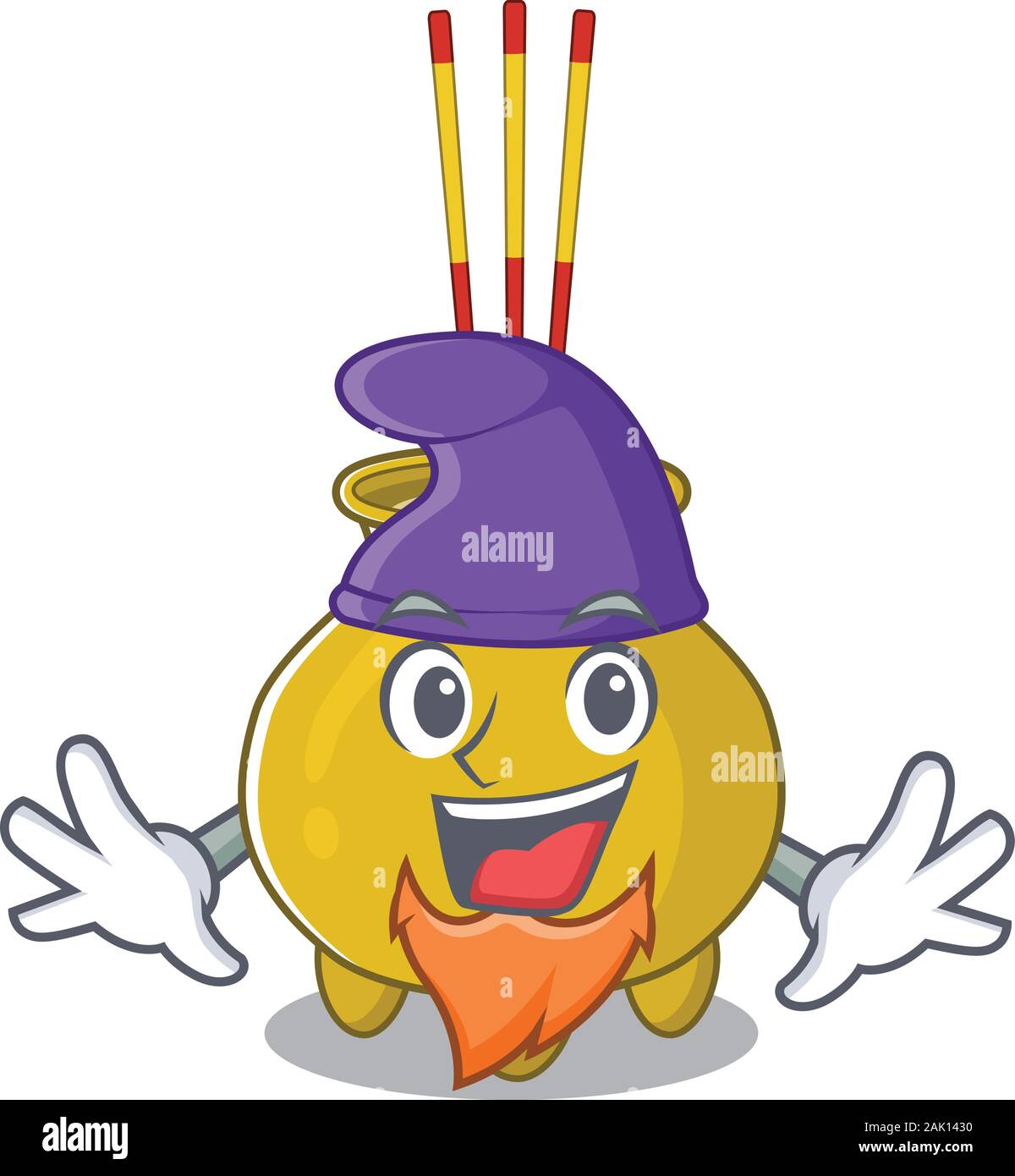 Funny chinese incense cartoon mascot performed as an Elf Stock Vector ...