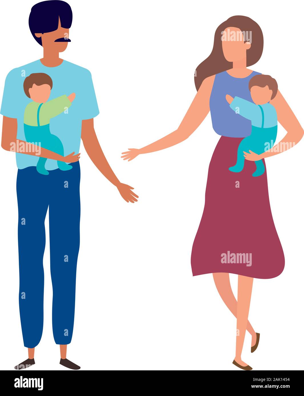 parents with sons avatar characters Stock Vector Image & Art - Alamy