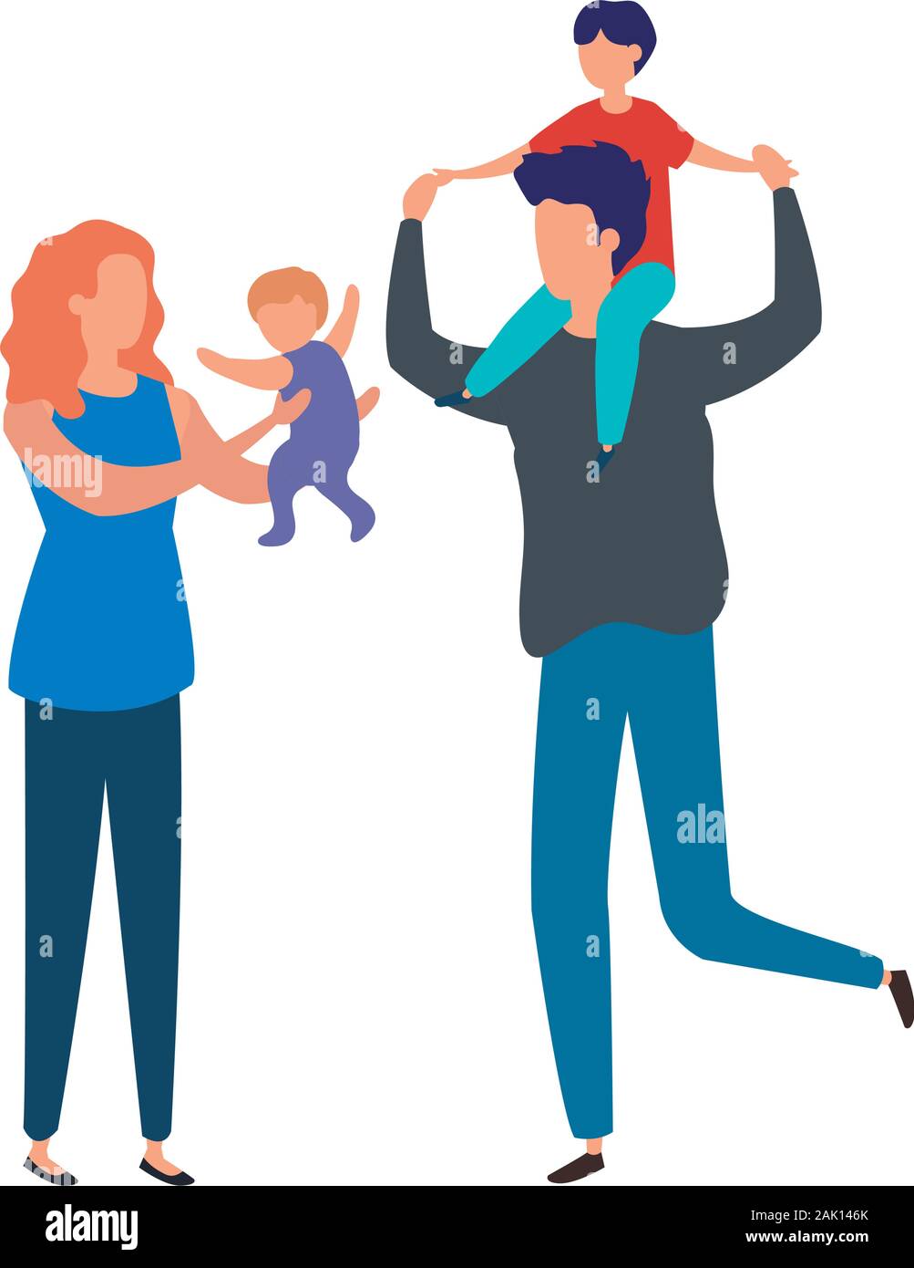 parents with sons avatar characters Stock Vector Image & Art - Alamy