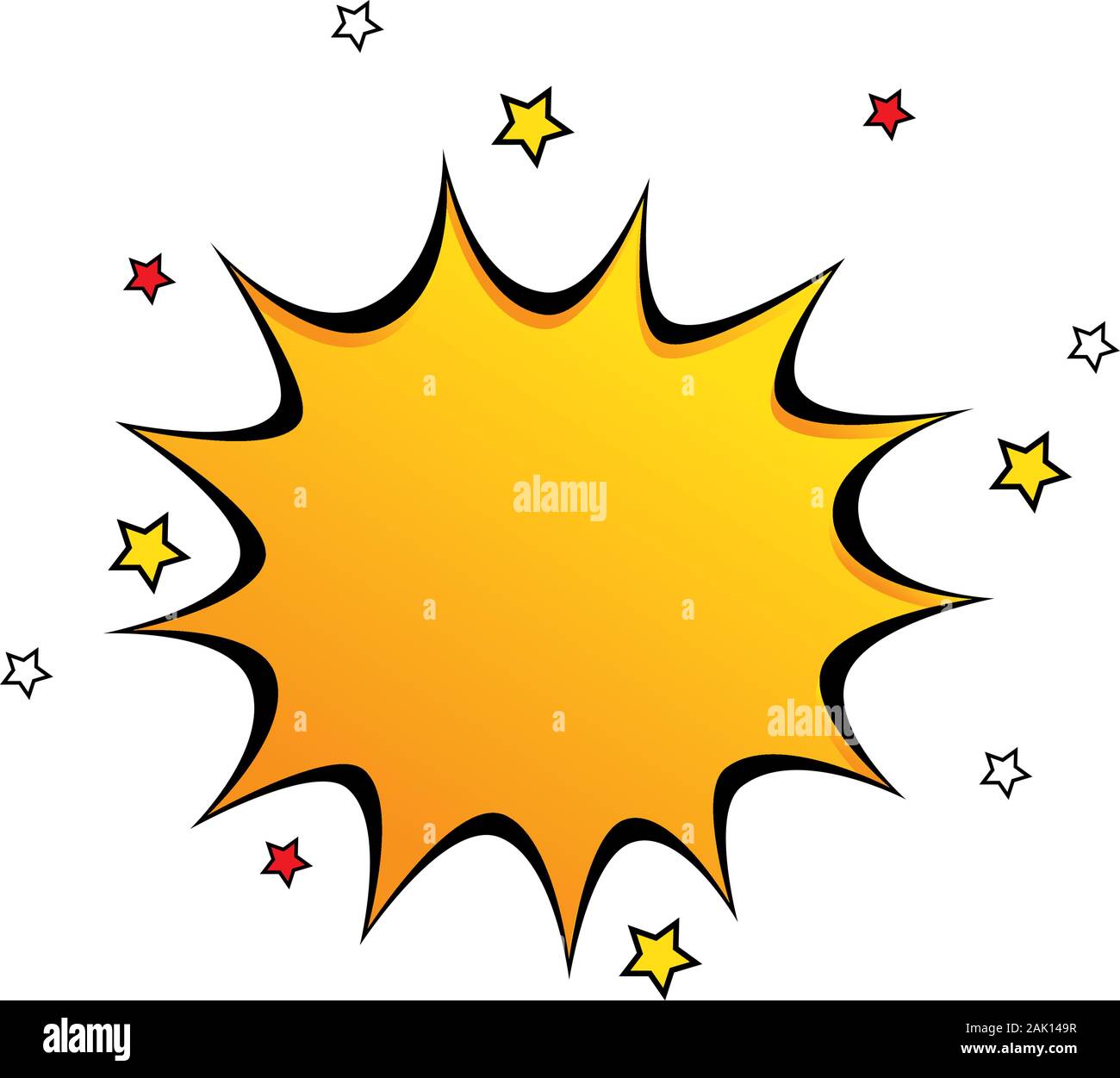 explosion yellow color with stars pop art style icon Stock Vector Image & Art - Alamy