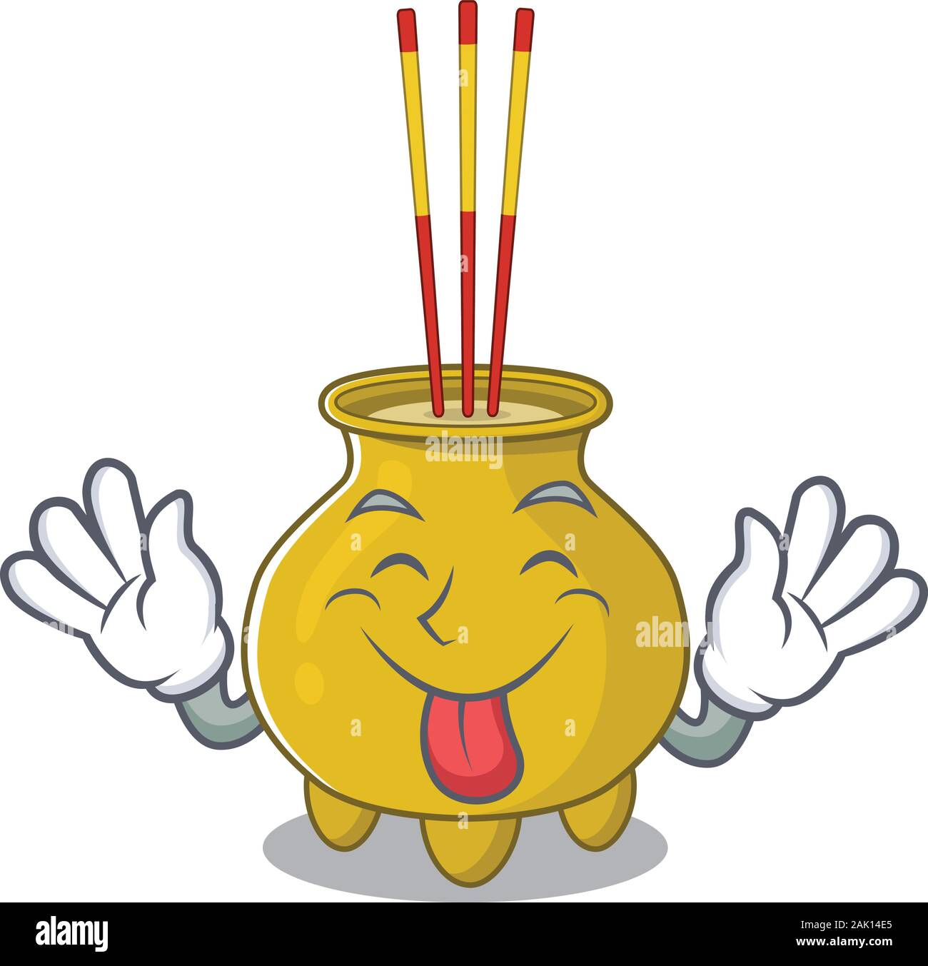 Cute chinese incense cartoon mascot style with Tongue out Stock Vector ...