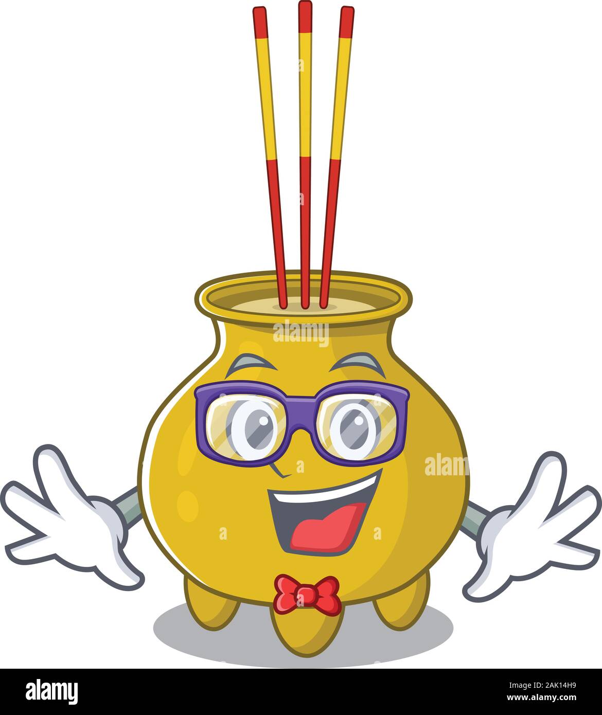 cartoon character of Geek chinese incense design Stock Vector Image ...