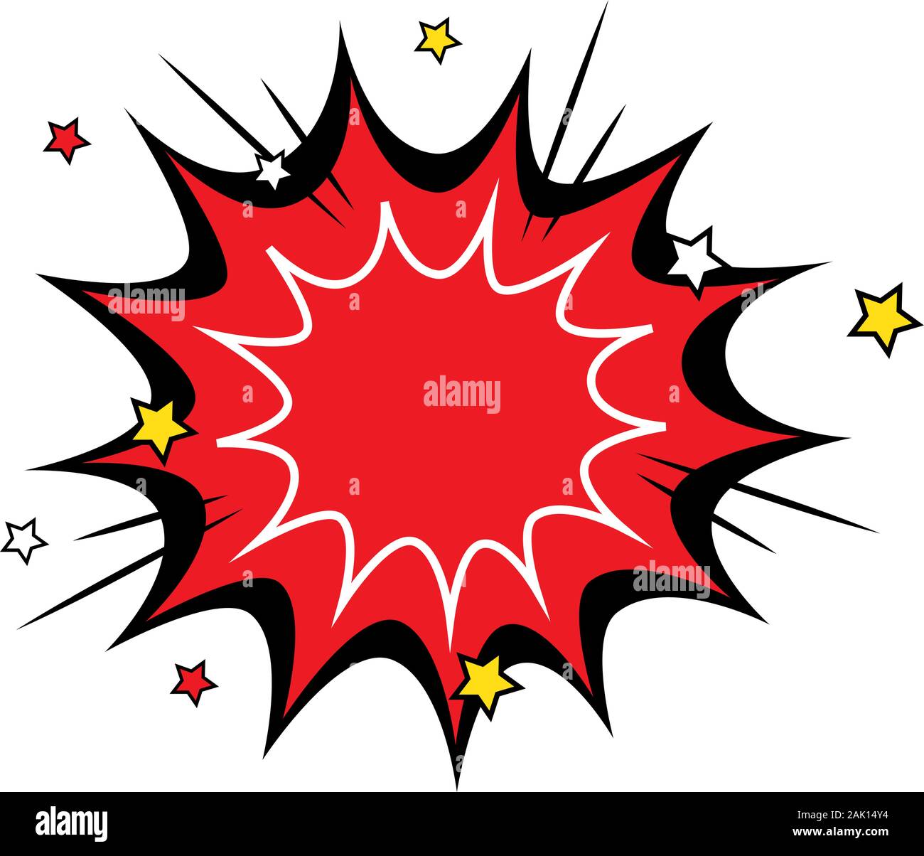 explosion red color pop art style icon Stock Vector Image & Art - Alamy