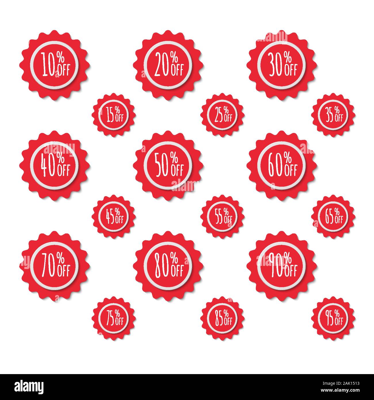 red sale stickers collection. Set of labels Stock Vector Image & Art ...