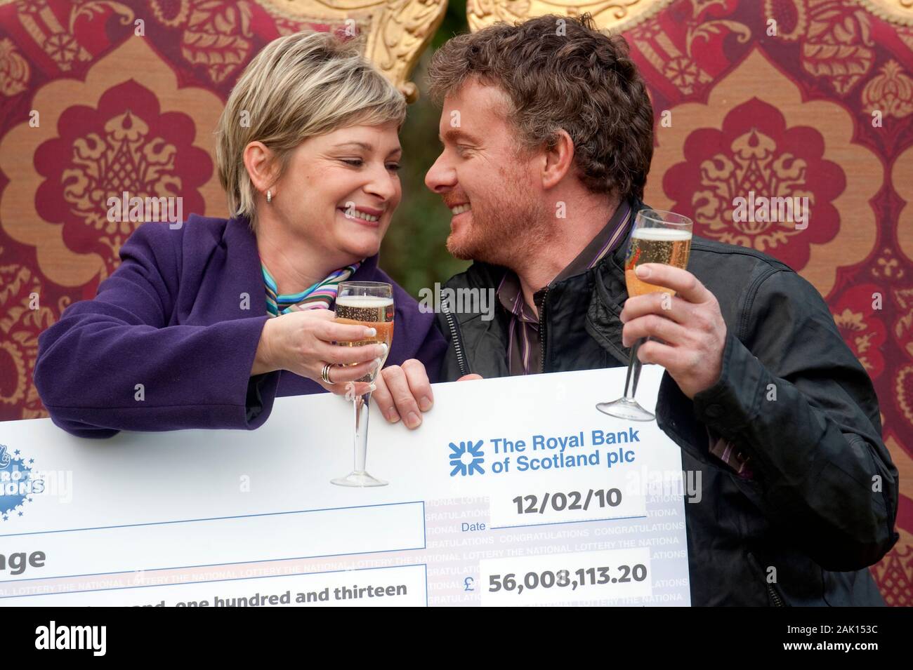 Winners Nigel Page and Justine Laycock from Gloucester who won £56 ...