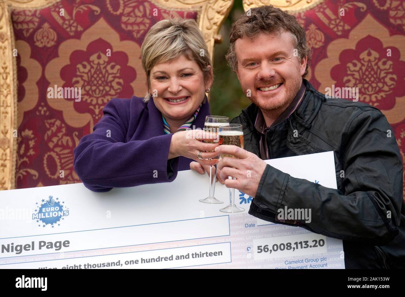 Winners Nigel Page and Justine Laycock from Gloucester who won £56 ...