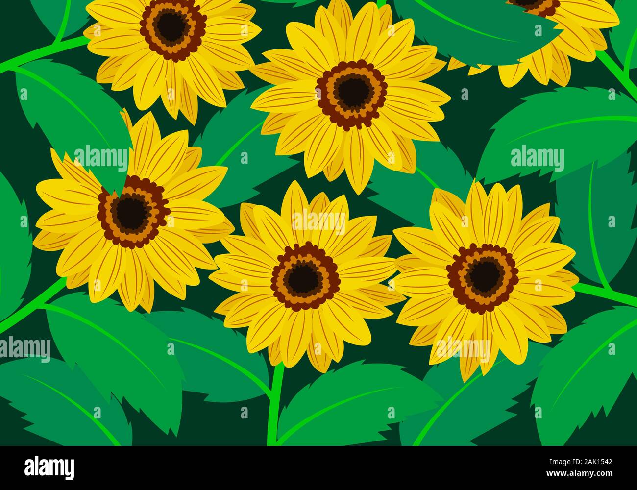 sun flowers background Stock Vector Image & Art - Alamy