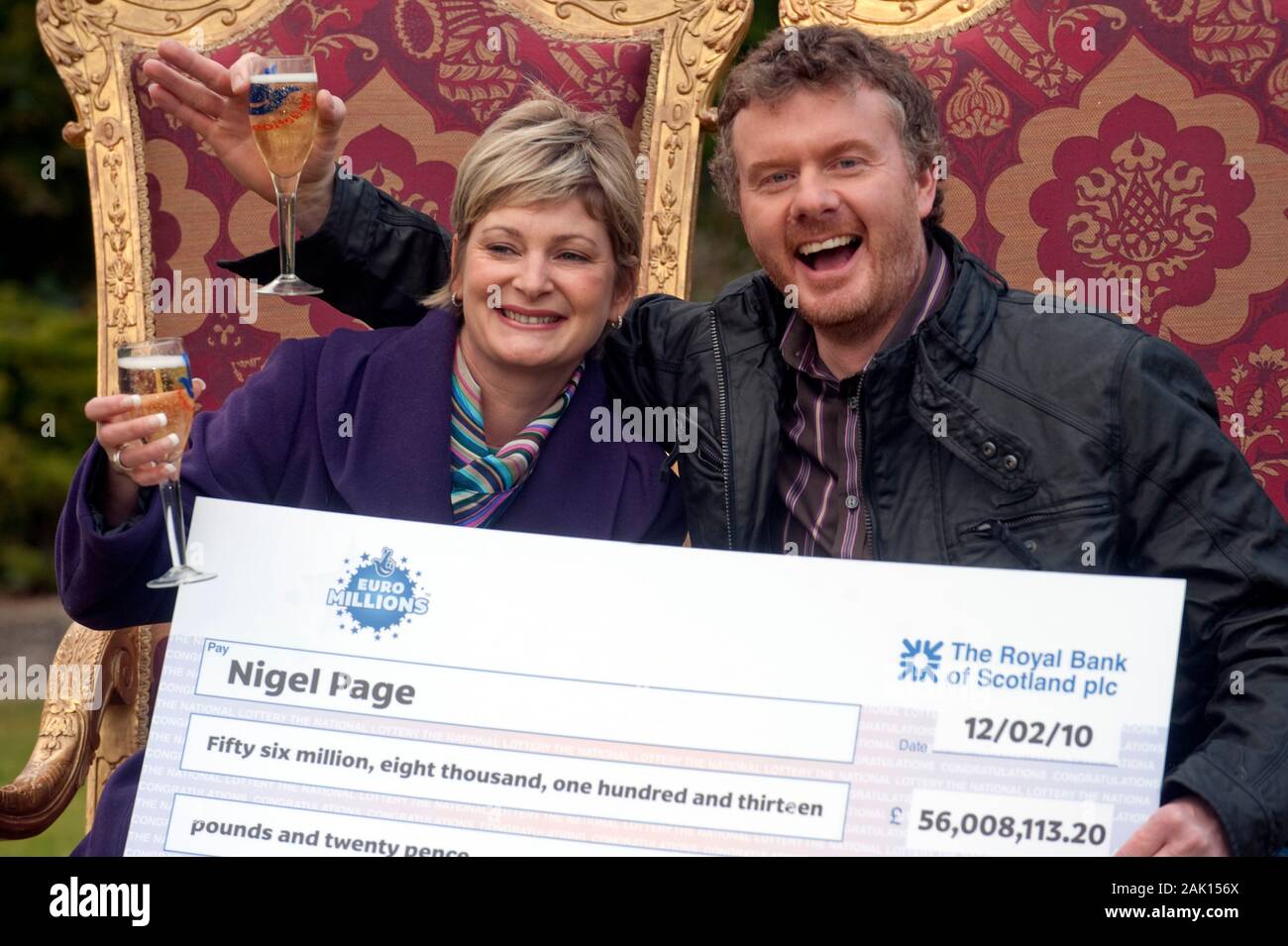 Winners Nigel Page and Justine Laycock from Gloucester who won £56 ...