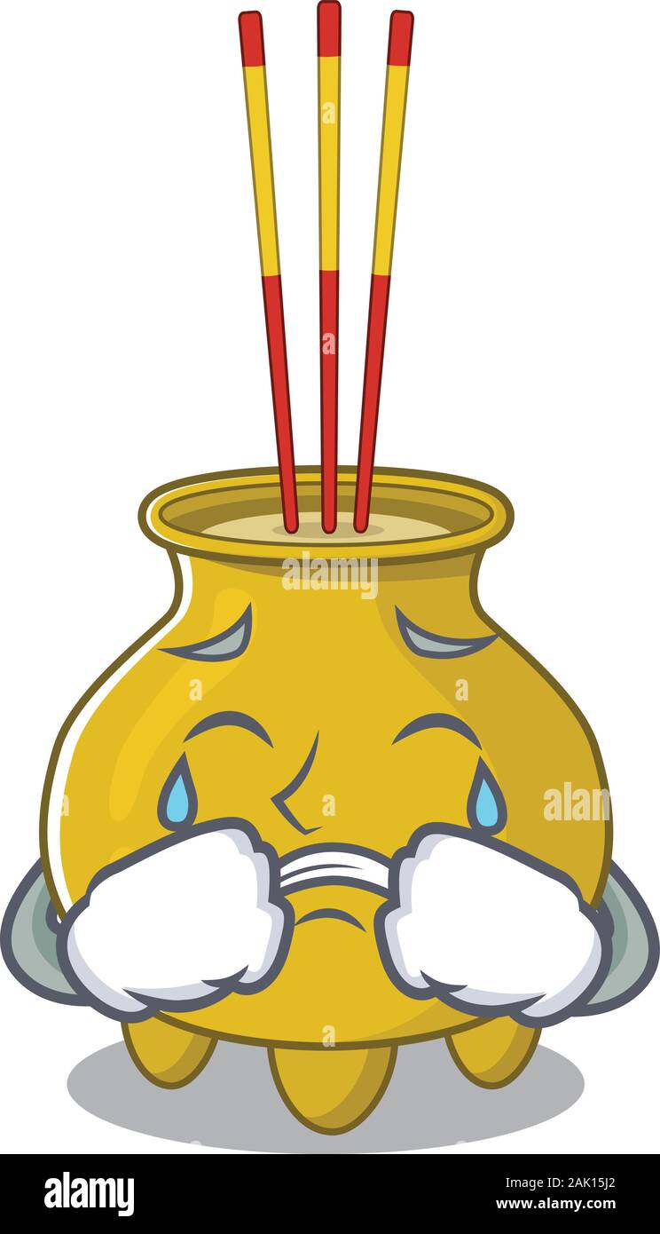 Sad of chinese incense cartoon mascot style Stock Vector Image & Art ...