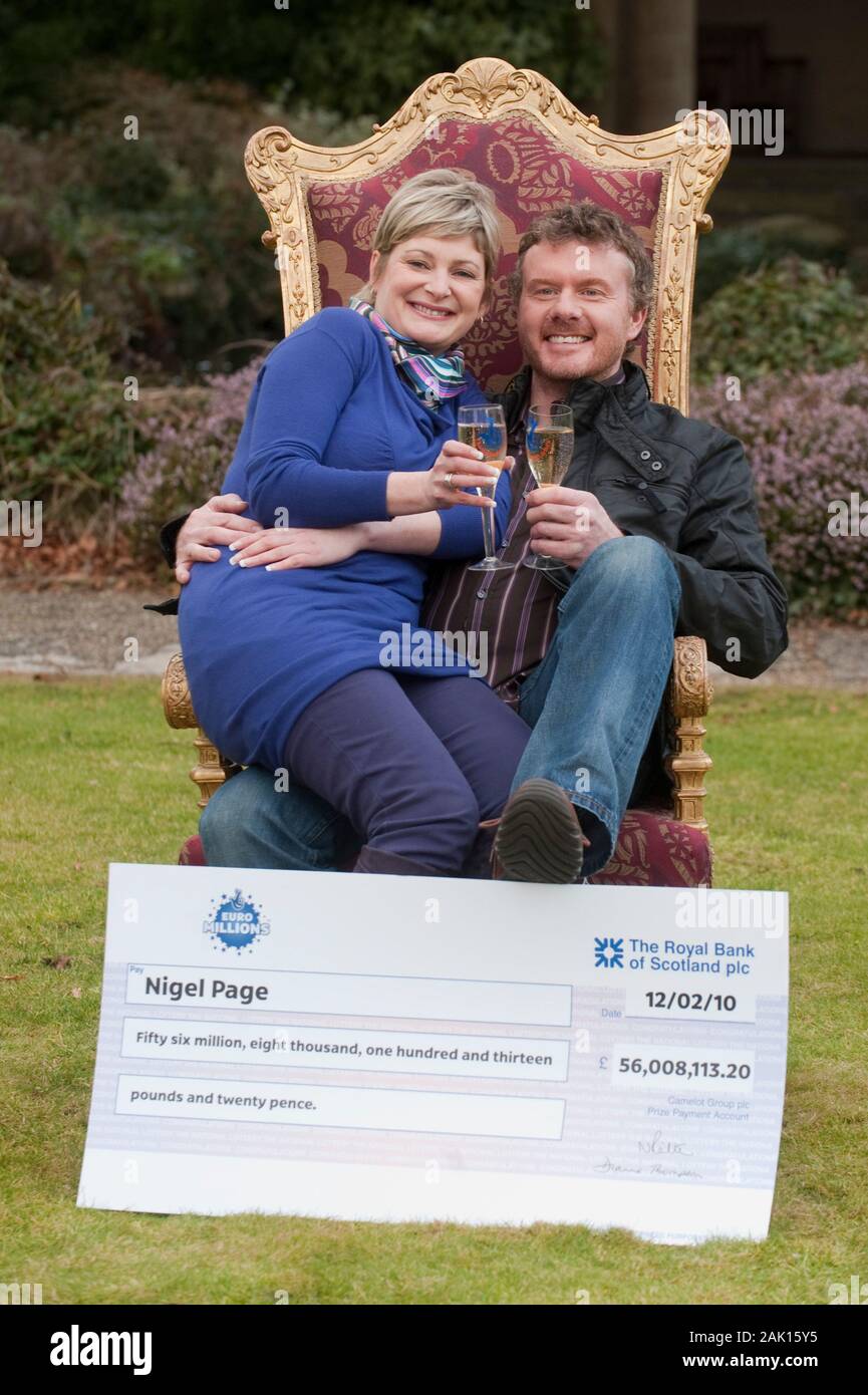 Winners Nigel Page and Justine Laycock from Gloucester who won £56 ...