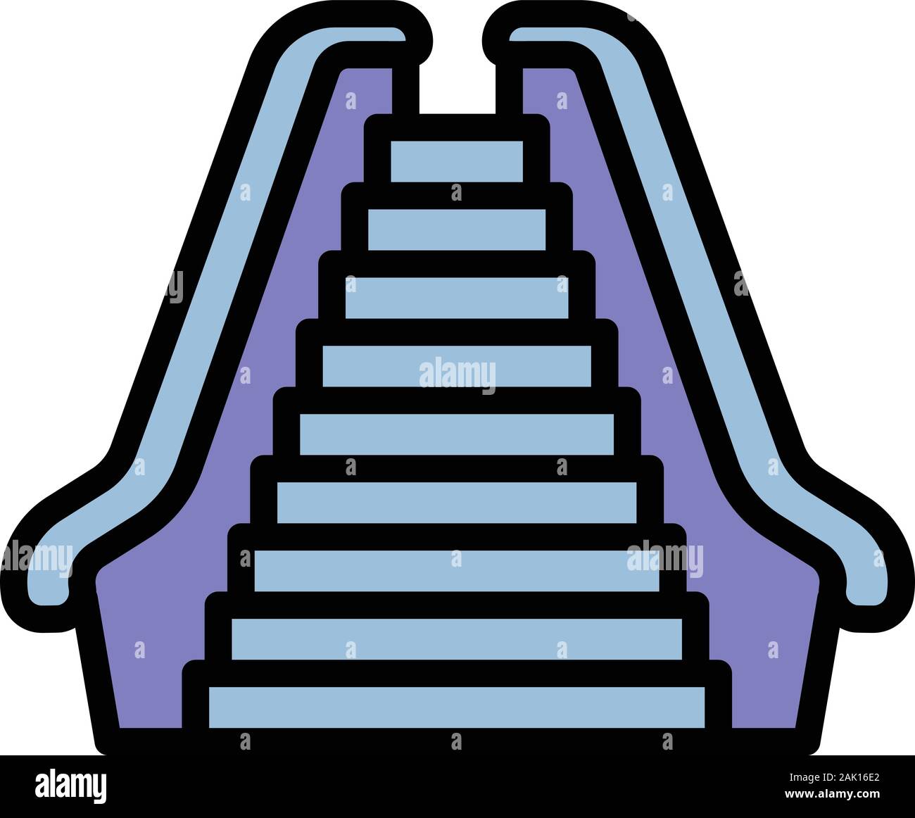 Escalator icon. Outline escalator vector icon for web design isolated ...