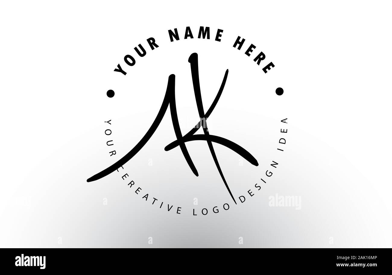 Ak signature Stock Vector Images - Alamy