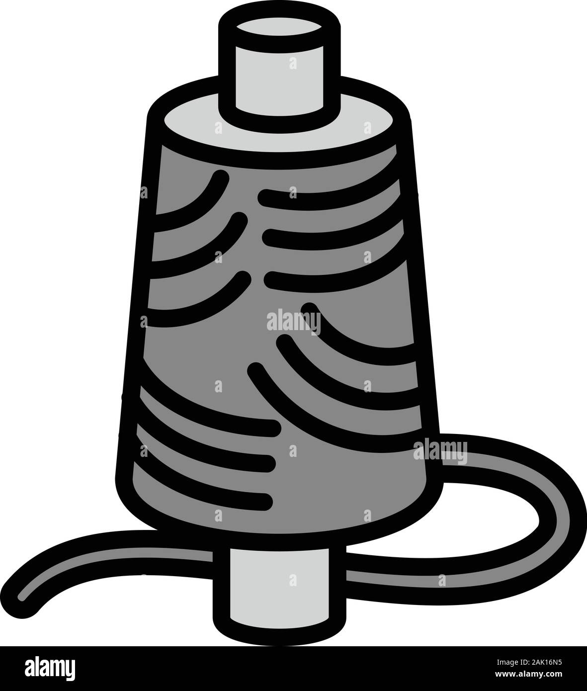 Wired coil icon. Outline wired coil vector icon for web design isolated ...