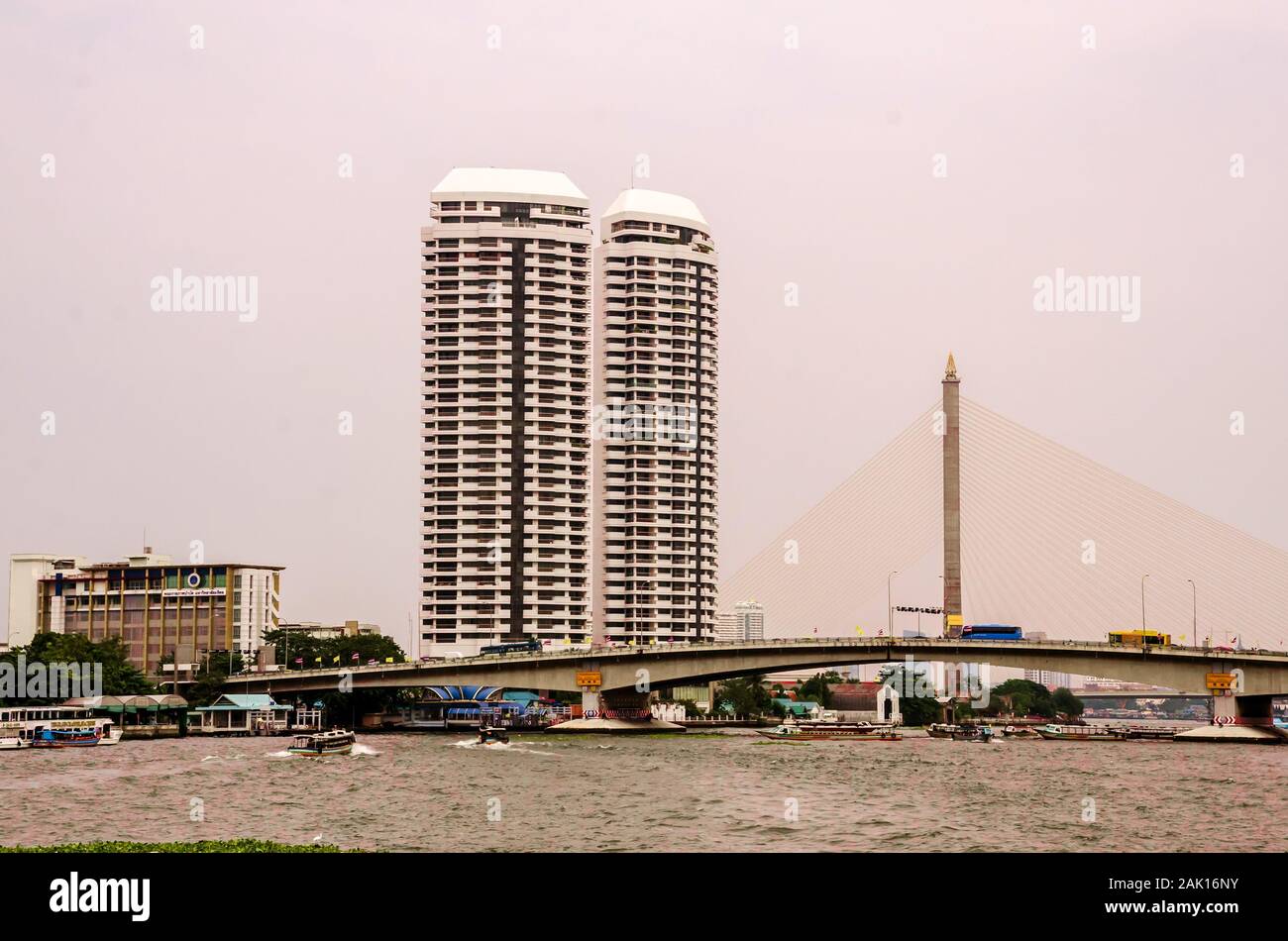 BANGKOK, THAILAND – DEC. 23, 2018: Dramatic cloudy skyline view of ...