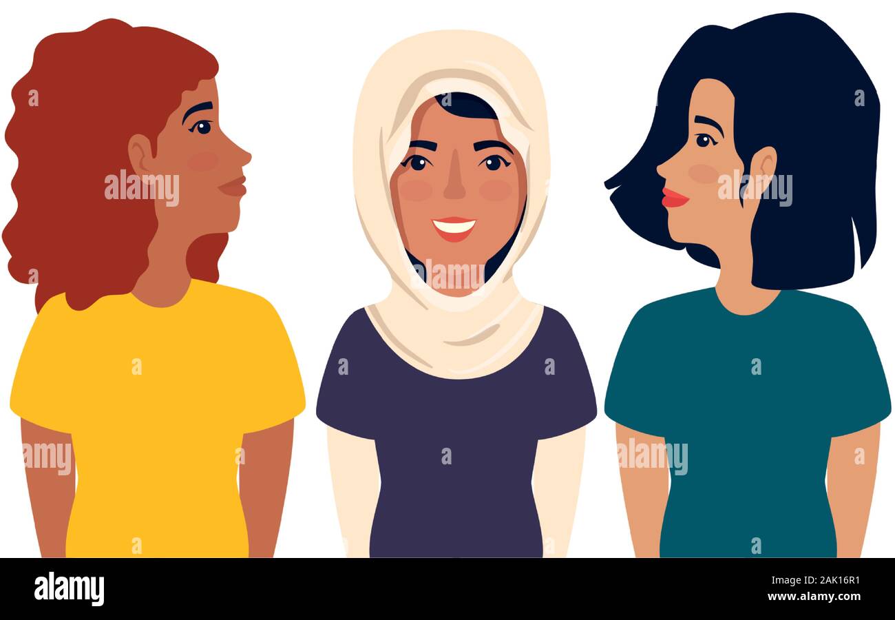 group of beautiful women avatar character Stock Vector Image & Art - Alamy